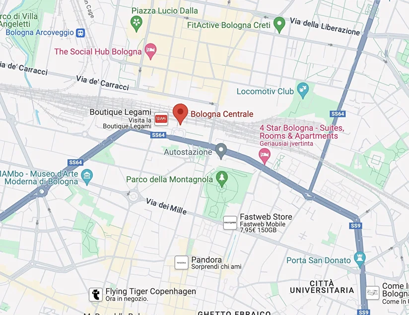 Diafragma Lokomotiv Bolonia Italia Mapa