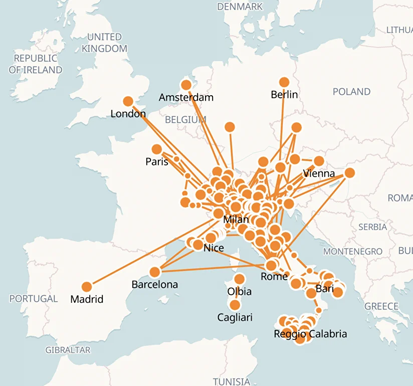 Italo Train Map High Speed Train In Italy | My First European Escapade